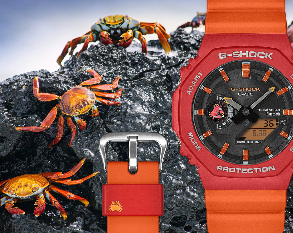 CASIO G-Shock DUO Charles Darwin Collab Red Resin GAB2100DF-4A ...
